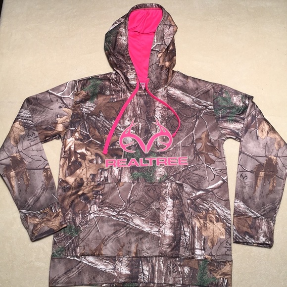 Realtree | Tops | Realtree Womens Camo Pink Pullover Hoodie S 46 | Poshmark